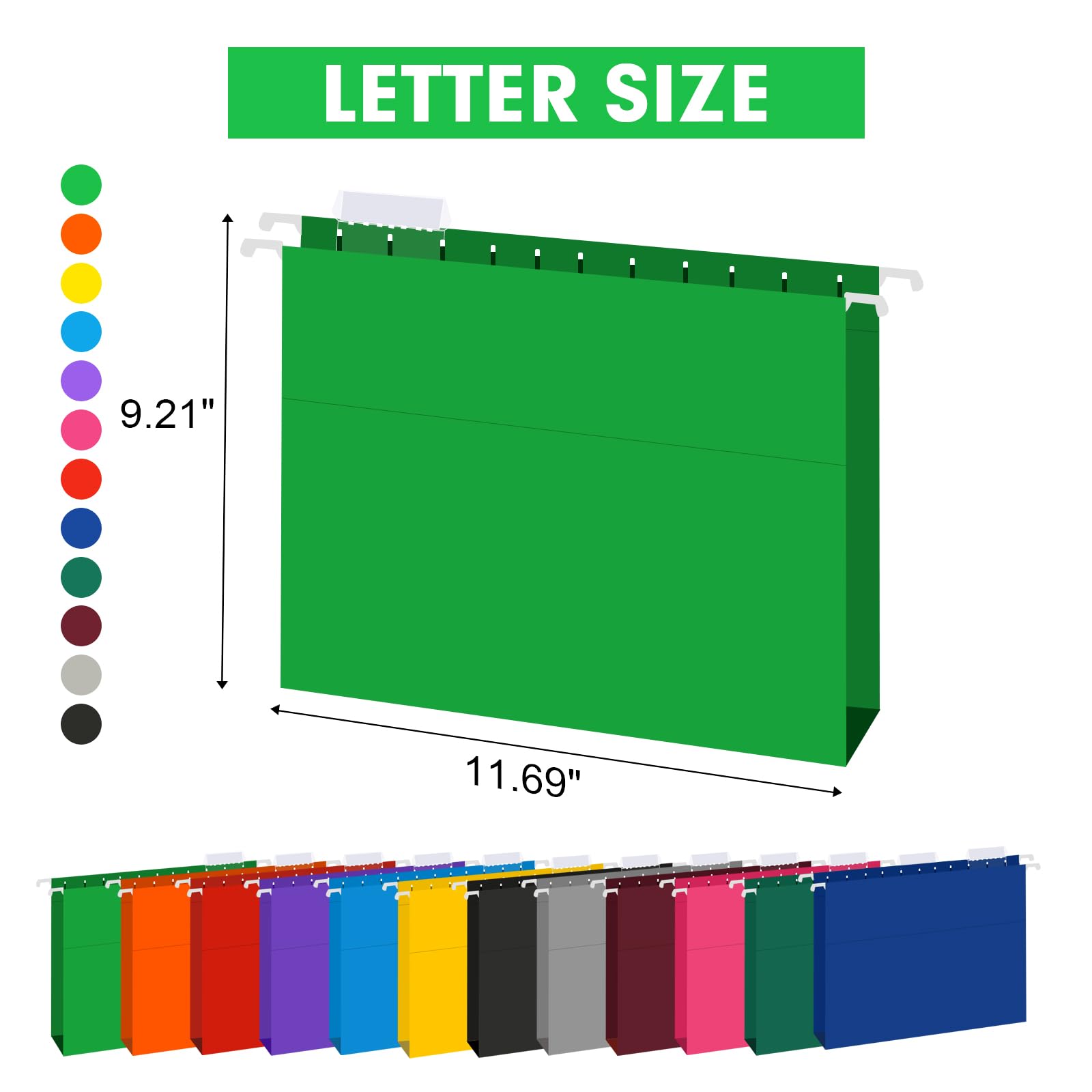 Snapklik.com : HERKKA Extra Capacity Hanging File Folders, 60 Pack ...