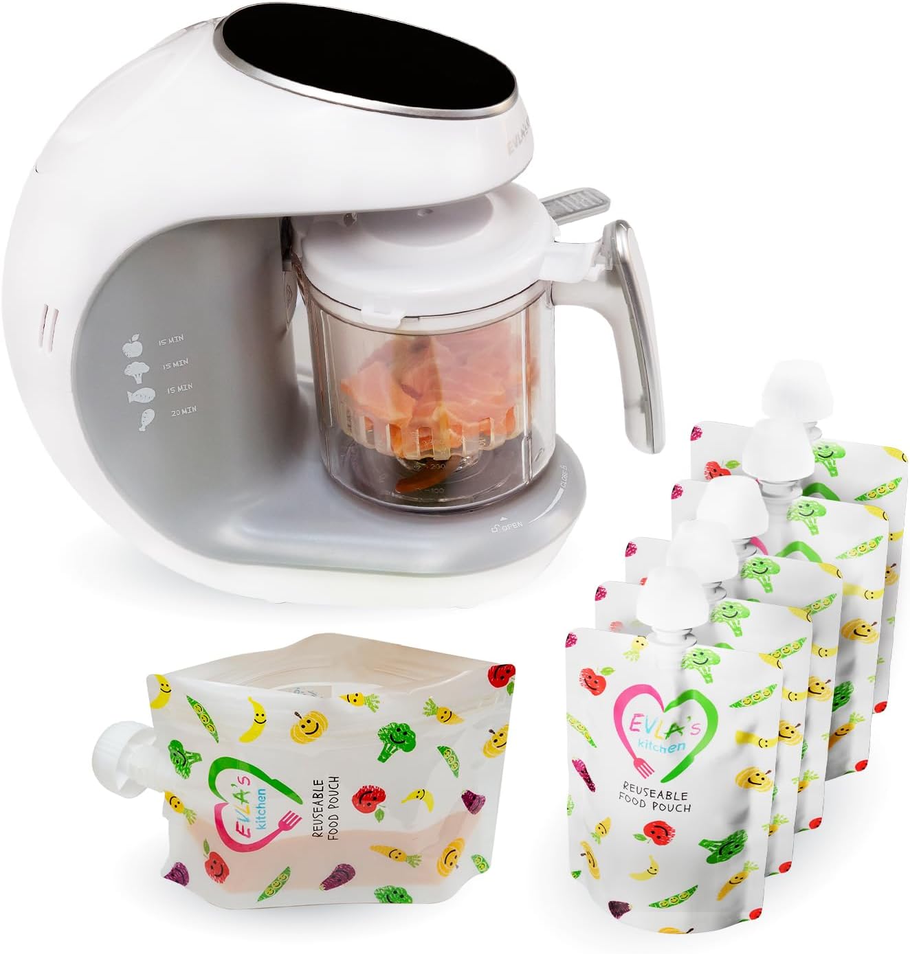 Amazon.com: Quark Quook Baby Food Maker Steamer and Blender - Easy-To ...