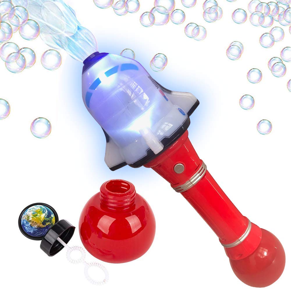 Amazon.com: ArtCreativity Light Up Shuttle Bubble Blower Wand - 12.5 ...