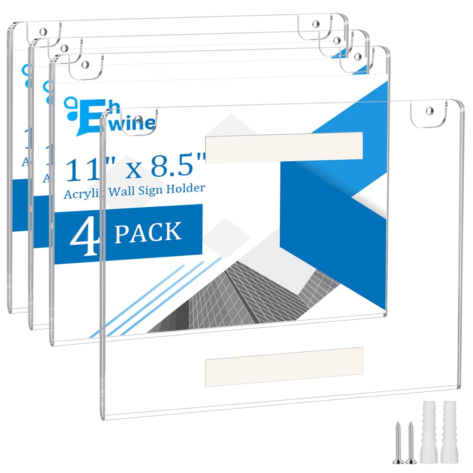 Amazon.com : EHWINE 4 Pack 8.5x11 Wall Mount Acrylic Sign Holder ...