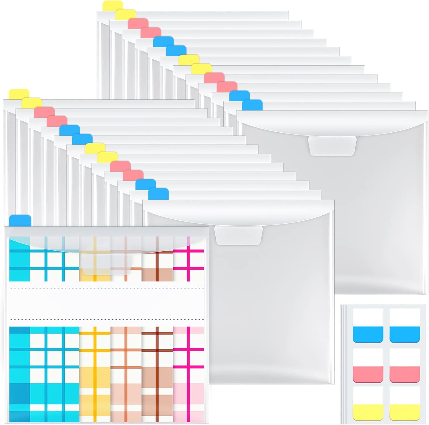 Amazon.com: 48 Pcs Scrapbook Paper Storage Organizers with Label ...