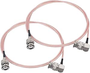 Amazon.co.jp: BOOBRIE 1M BNCケーブル BNCオス-BNCオス RG316同軸ケーブル BNCオス直角コネクタ BNC変換コネクタ L字変換アダプタ BNC型90度 ...