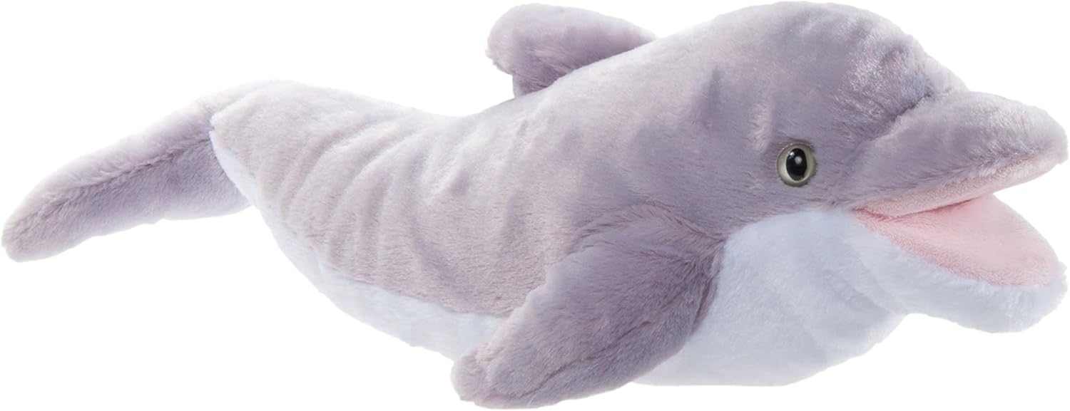 Amazon.com: The Petting Zoo Dolphin Hand Puppet Stuffed Animal Plushie ...