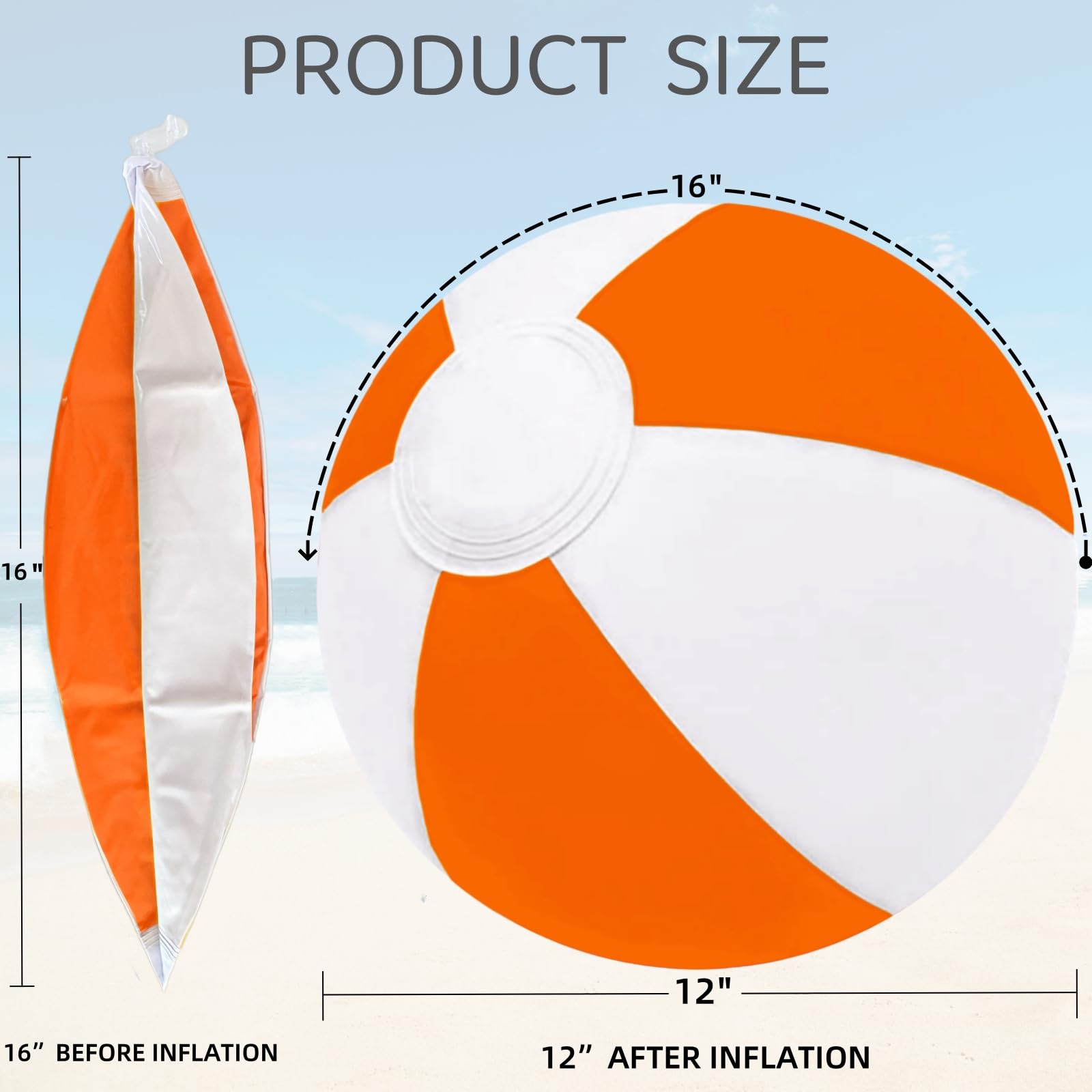 Snapklik.com : GCQJOQ 3 Pack Beach Balls, Large Inflatable Beach Balls ...