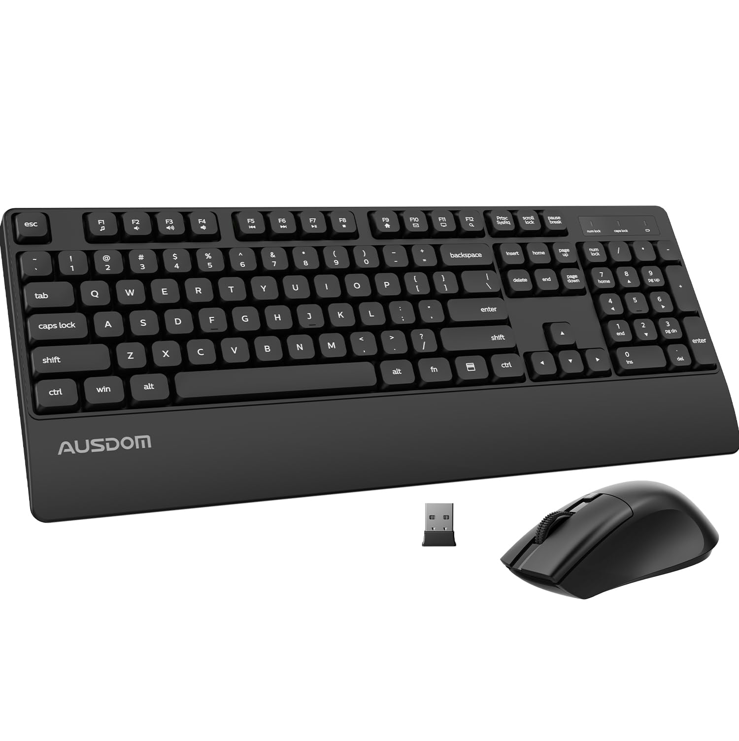 Amazon.com: AUSDOM Wireless Keyboard and Mouse Combo, 2.4Ghz Ergonomic ...