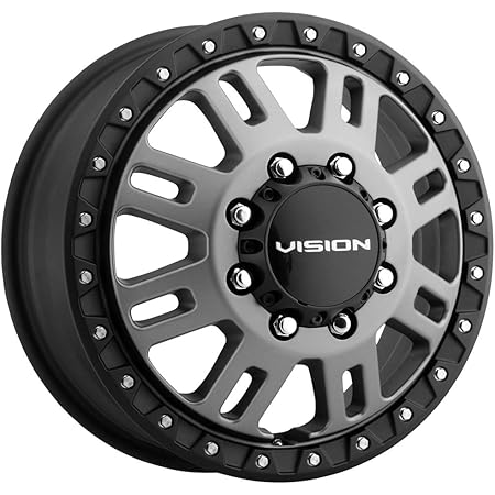 Amazon.com: Vision 408 Manx 2 Dually Front 17x6.5 8x170 Gunmetal Wheel ...
