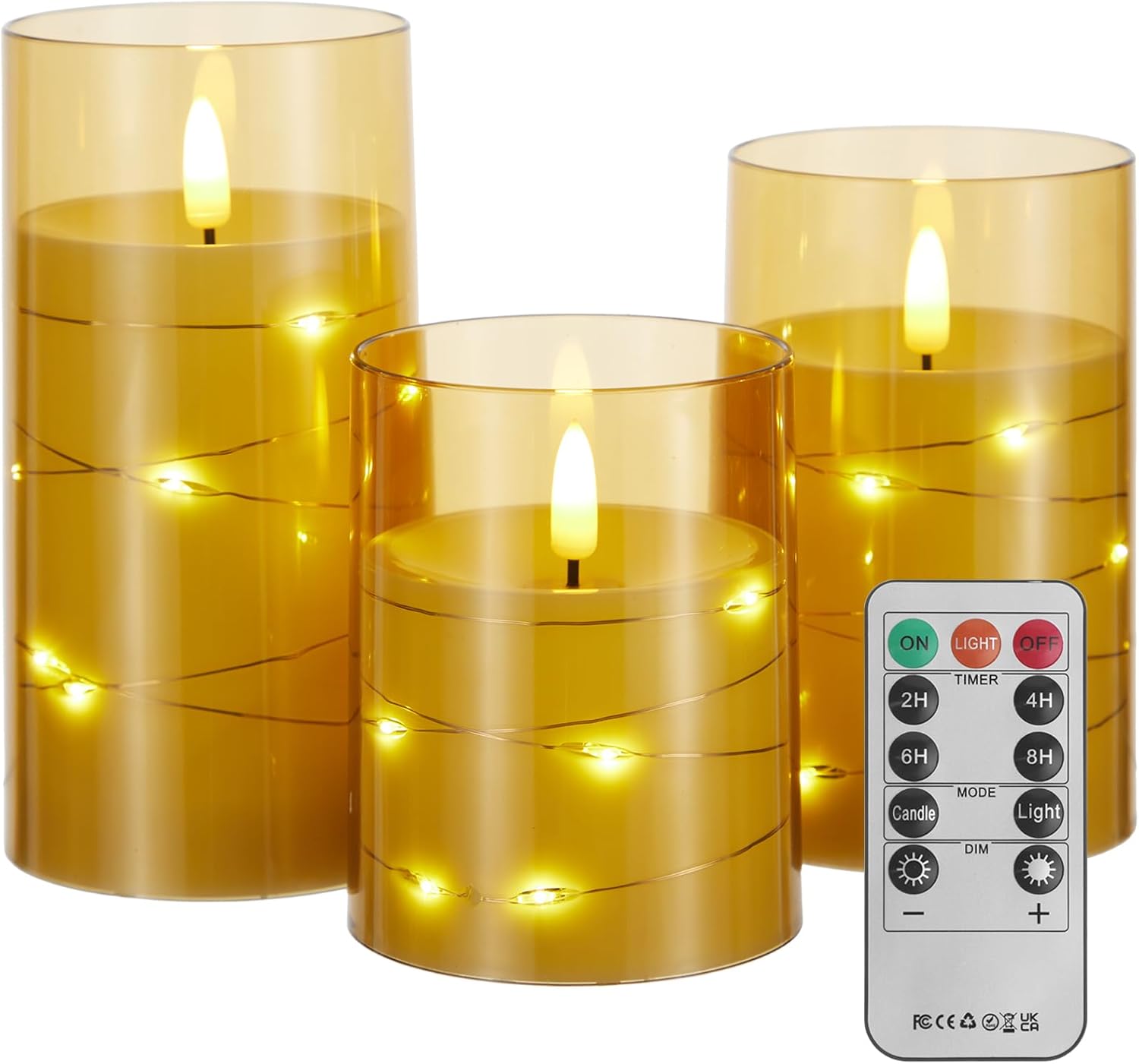 Amazon.com: ANGELLOONG Battery Operated Candles with Flickering Flame ...