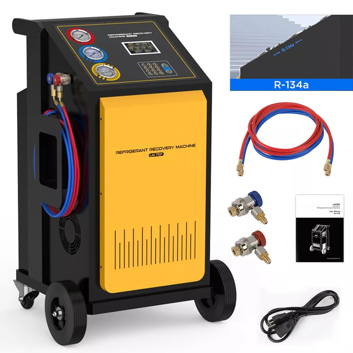 Refrigerant Recovery Machine,LM707 Fully Automatic A/C Single System ...