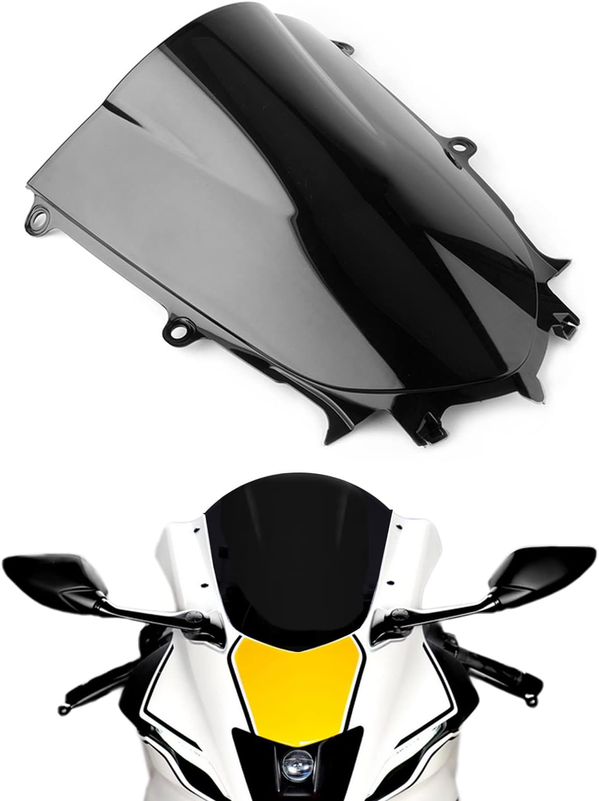 Amazon.com: Puig Racing Screen Yamaha YZF-R6 17-18 C/Black : Automotive