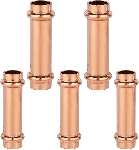 Amazon.com: 5-Pack HeSun Copper Press Extended Coupling without Stop, 1 ...