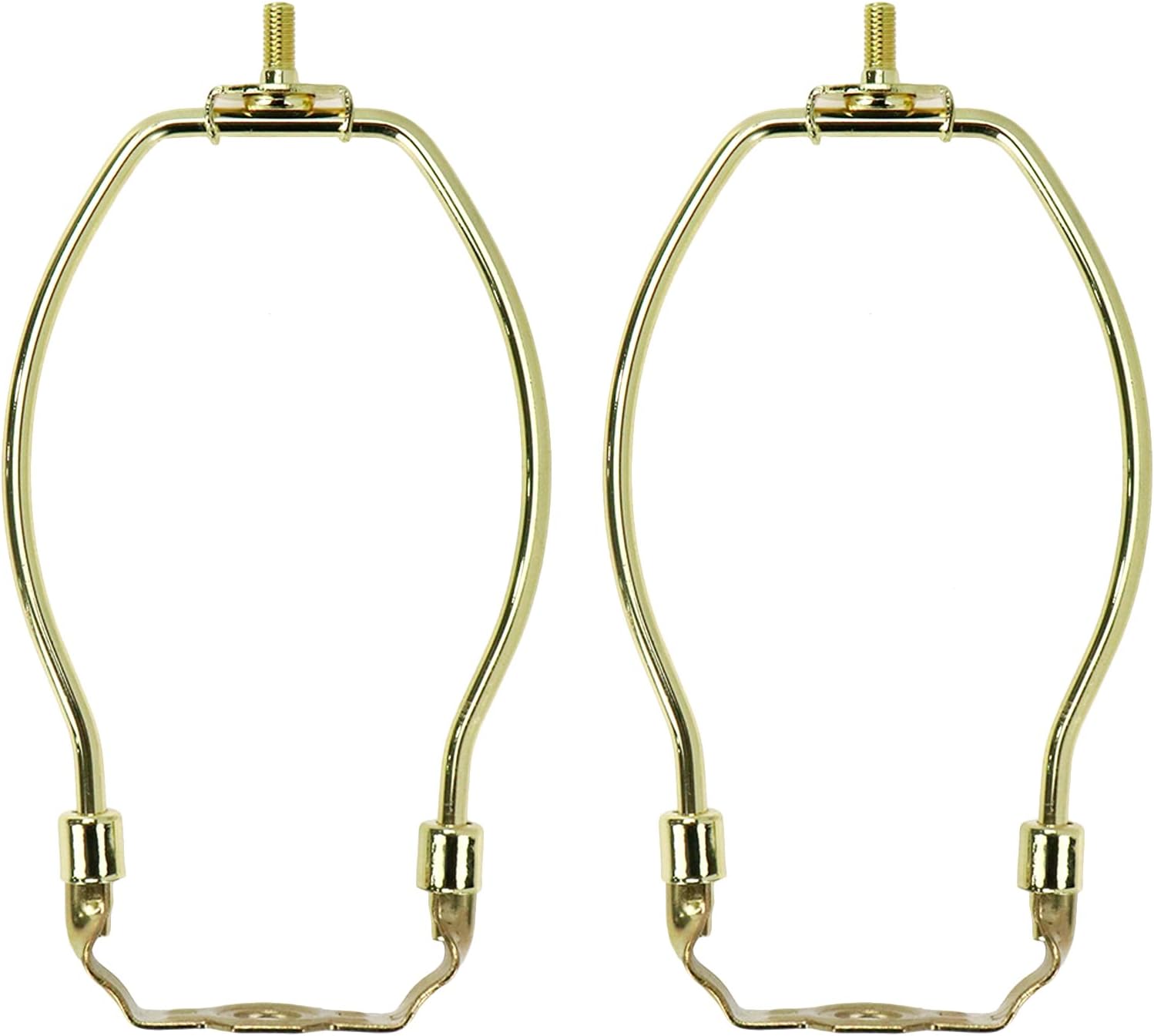 UTALIND 6 Inch Lamp Harp Fitter for Lamp Shades Polished Brass (without ...