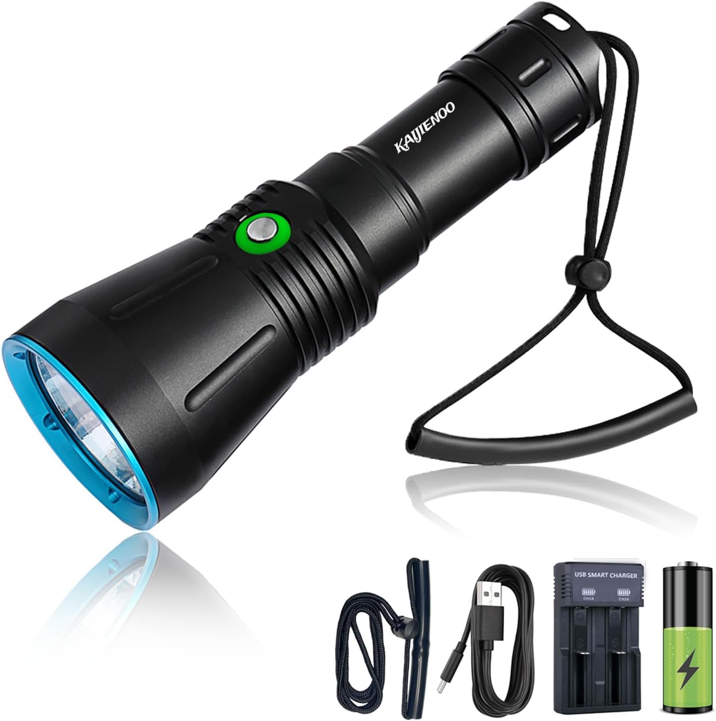 Amazon.com: APLOS AP30 3000lm Diving Flashlight with 3 Modes, Power ...