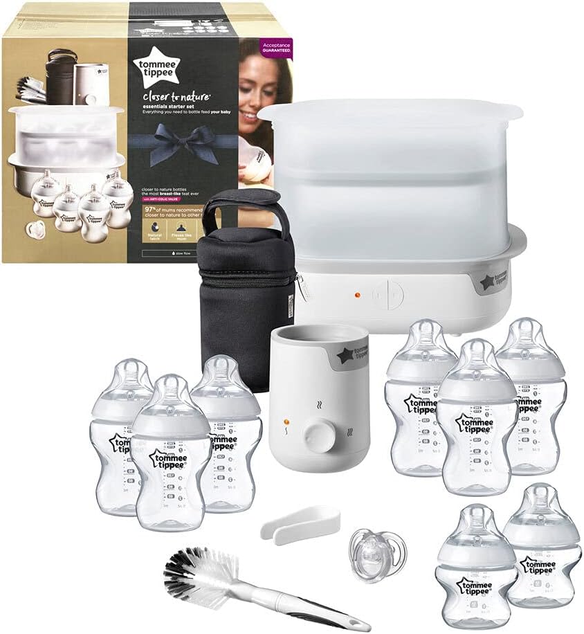Tommee Tippee Essentials Starter Kit with Steriliser Baby Feeding ...