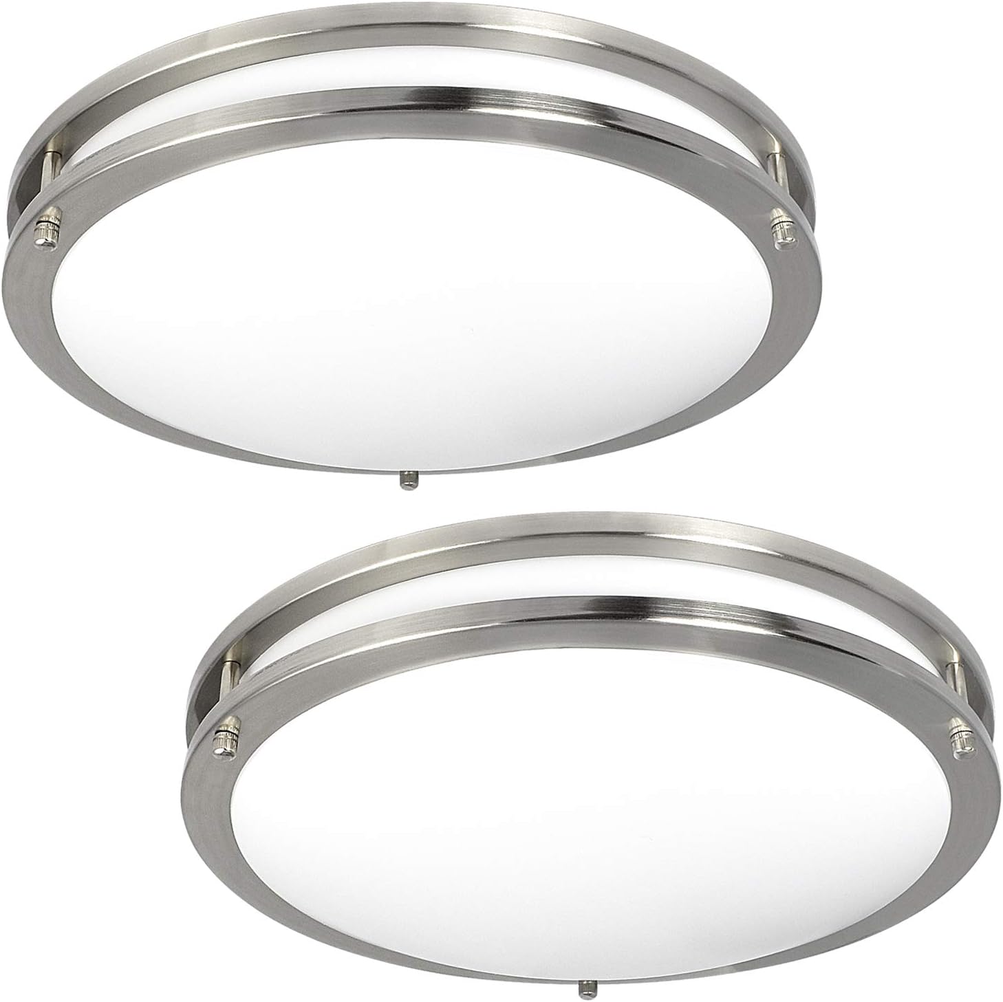 LUXRITE LED Flush Mount Ceiling Light, 16 Inch, Dimmable, 4000K Cool ...