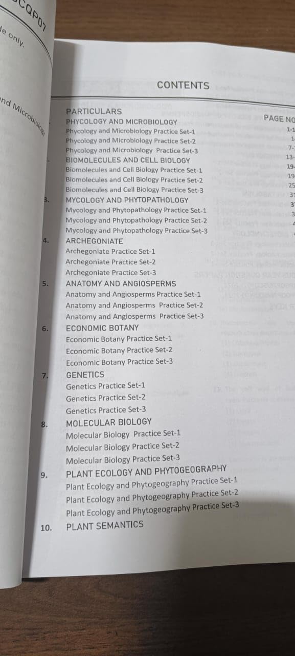 Buy CUET PG BOTANY QUESTION BANK (SCQP07), CUET PG 2022 & 2023 Question ...