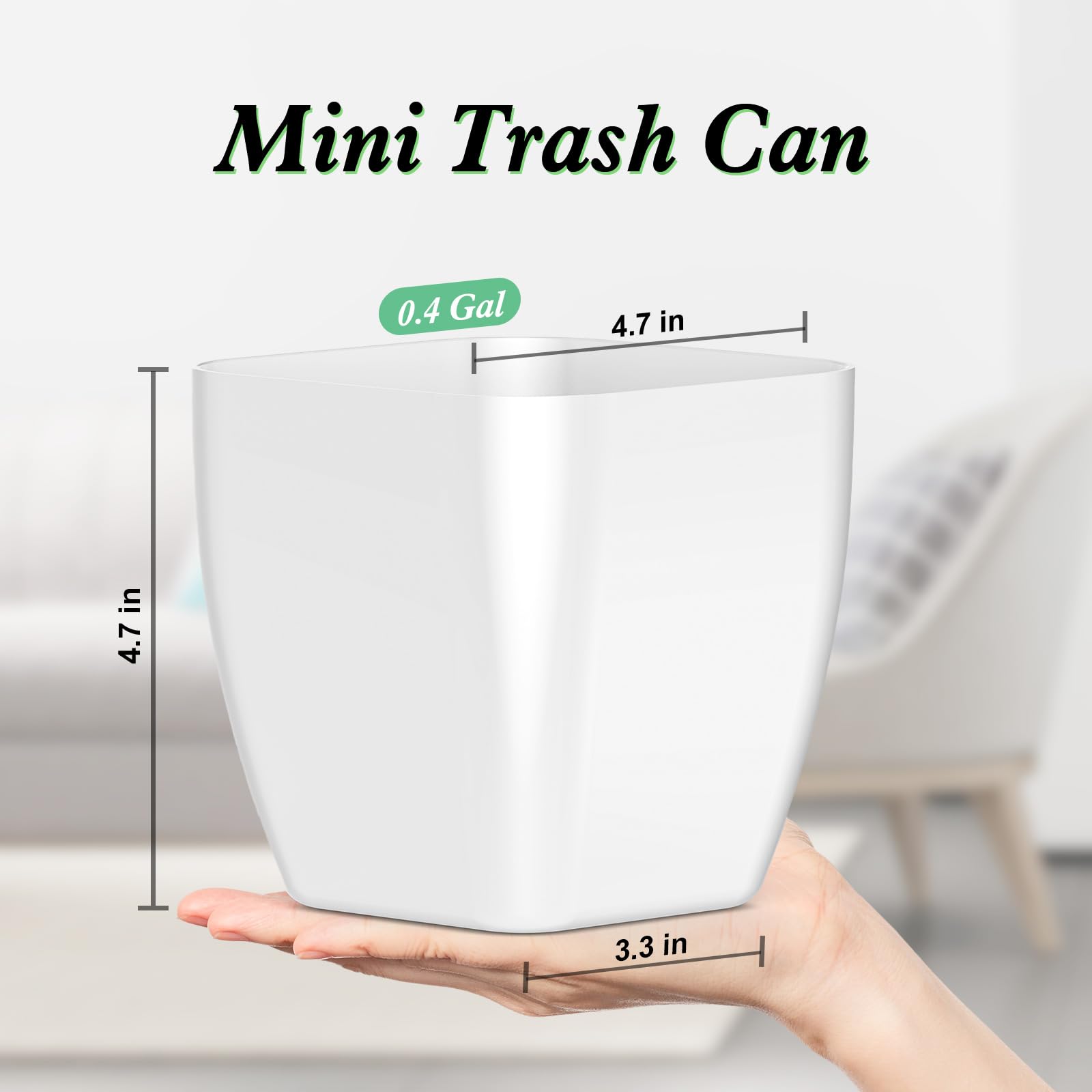 Snapklik.com : Mini Trash Can - 8 Colors Small Garbage Can, Tiny ...