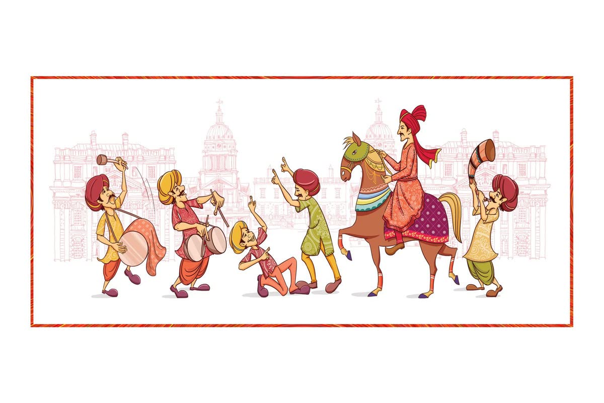 Indian Baraat Clip Art Baraat Ideas | Embroidery Designs, Handwork