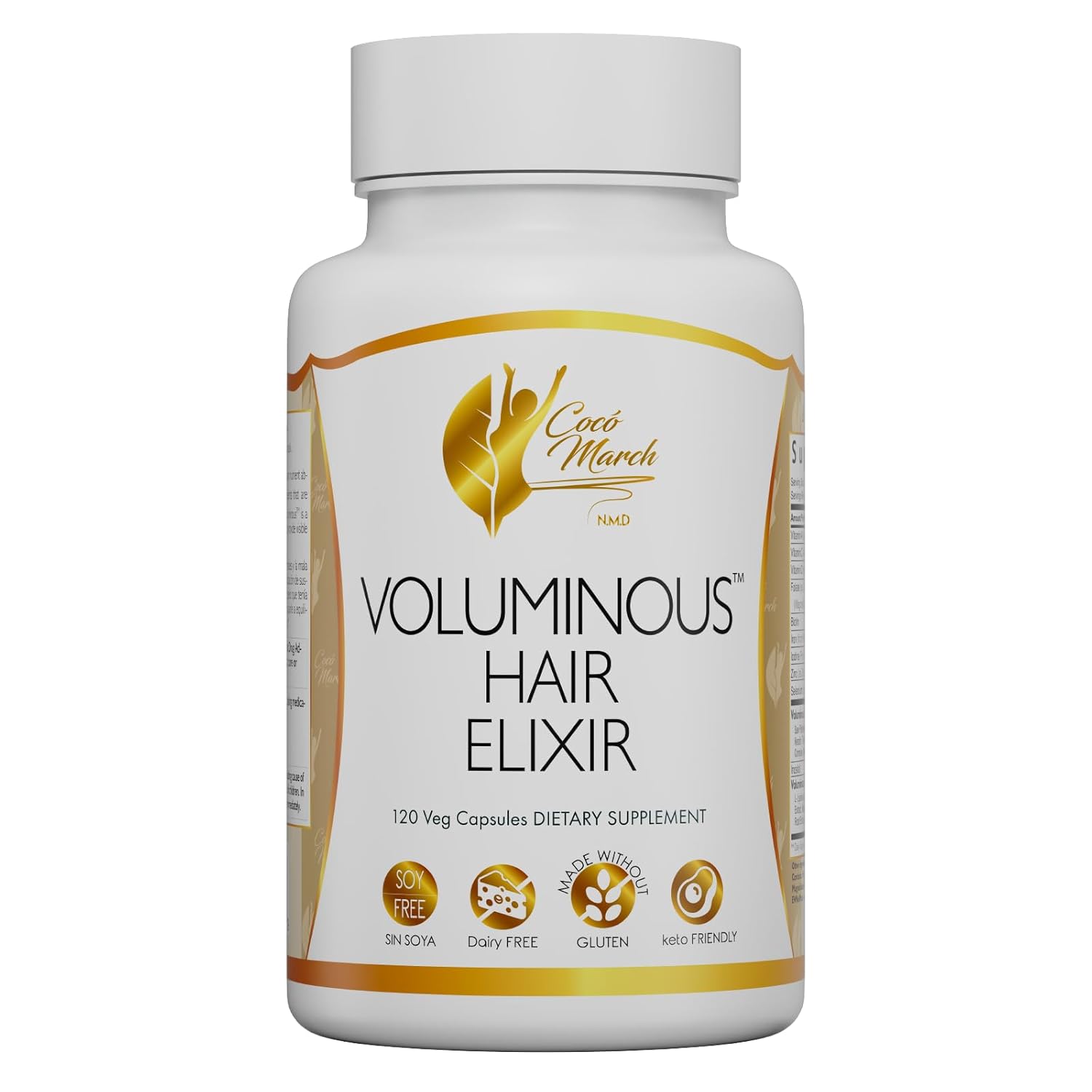 Amazon.com : Voluminous Hair & Nails ELIXIR by Coco March 25 Nutrients ...