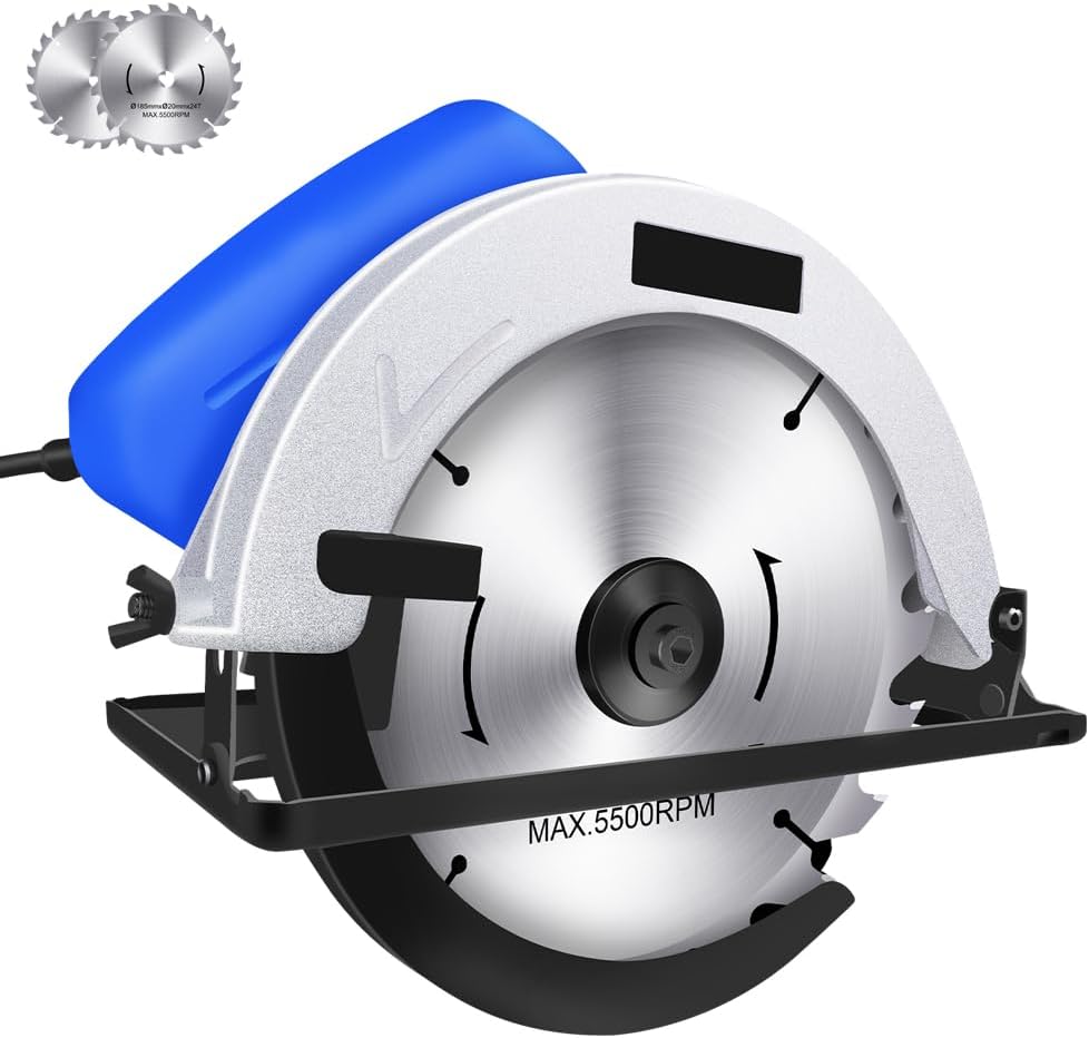 PRO Circular Saws, 2000W 5000 RPM, Bevel Angle(0 to 45°) Joint Cuts ...