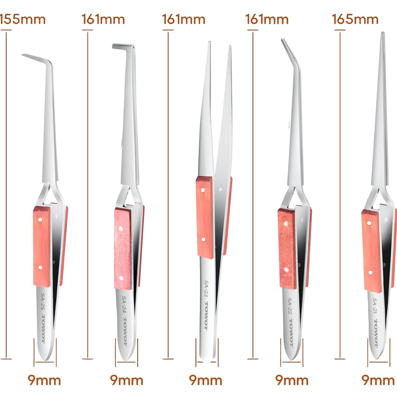 Snapklik.com : TOWOT Industrial Tweezers Cross Lock Fiber Grip Wood ...