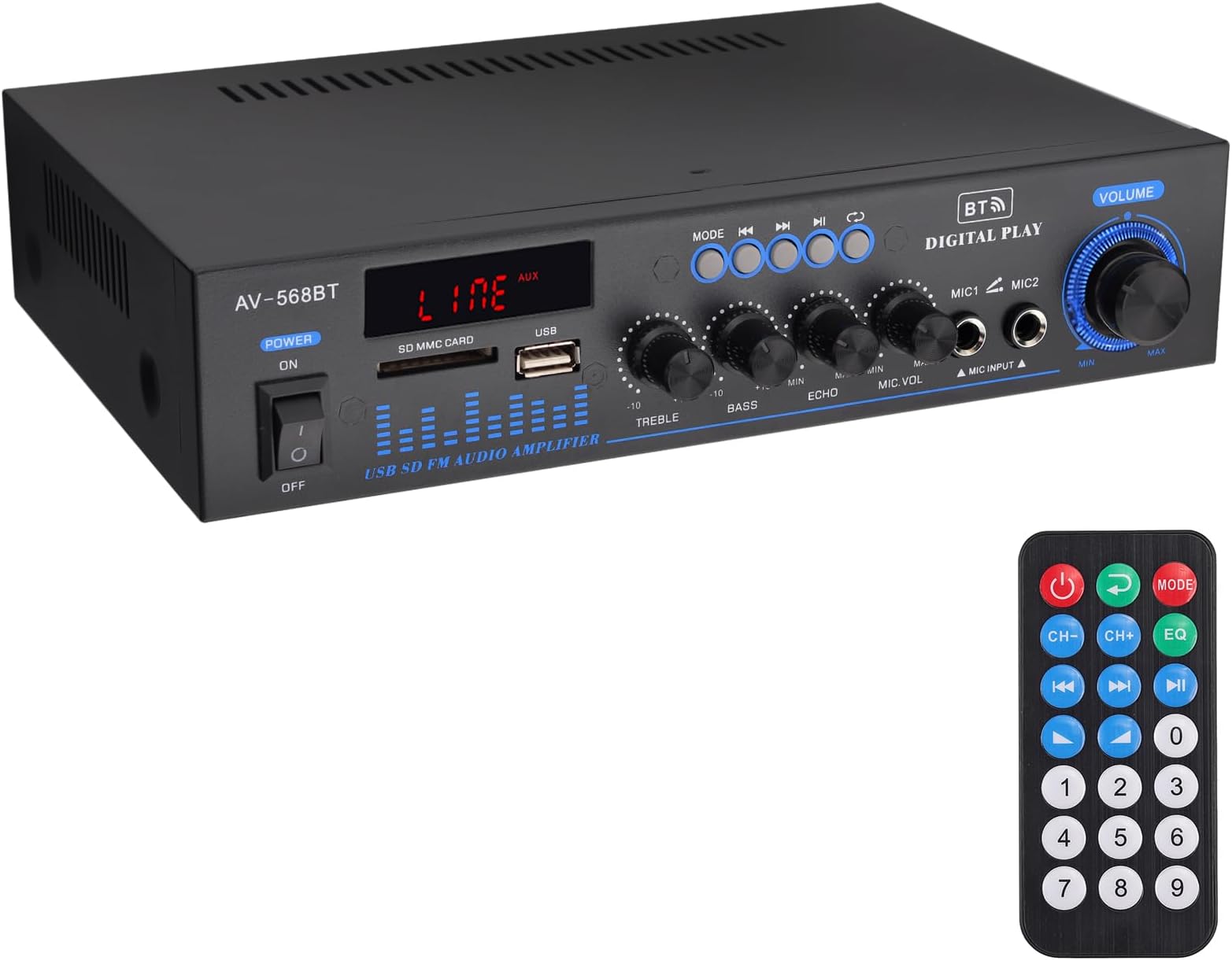 Etlephe 298 Pro Mini Amplificador, Amplificador Bluetooth 5.0, Amplificador Audio, MAX 500 W x 2 ...