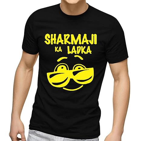 Buy Photuprint Printed Men's Round Neck fit T-Shirt in Sharmaji Ka ...