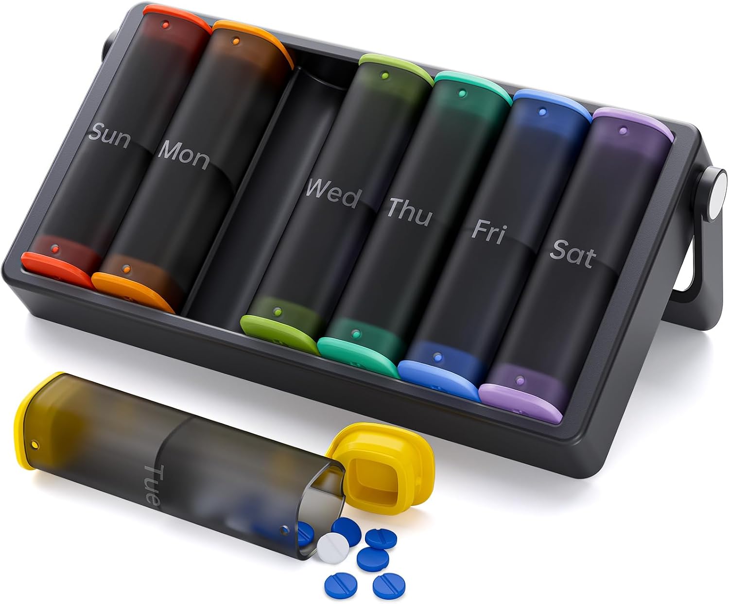 Amazon.com: Weekly Pill Organizer 2 Times a Day, KOVIUU Large Travel ...