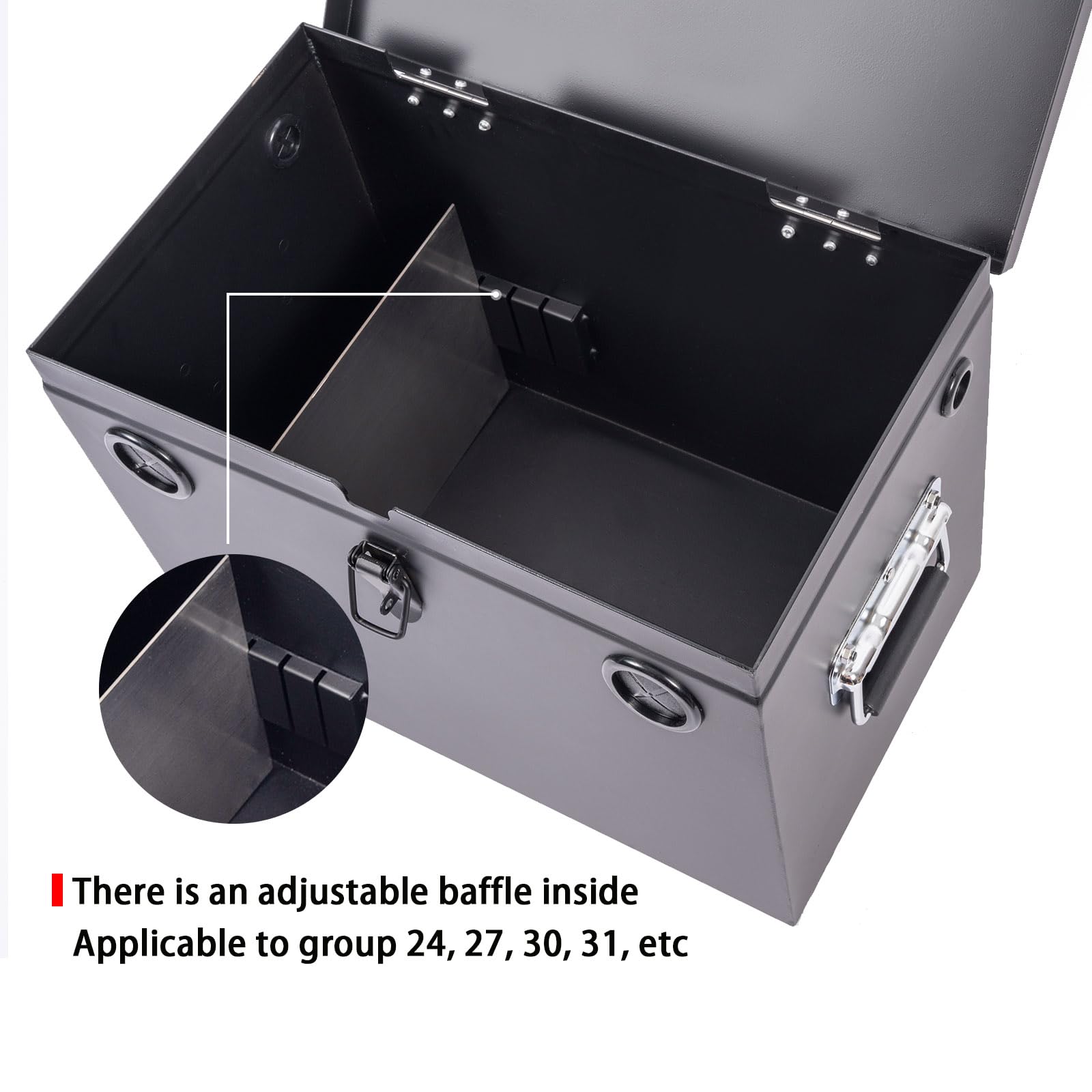 Snapklik.com : Peastorm Lockable Car/RV/Marine Battery Box, Adjustable ...