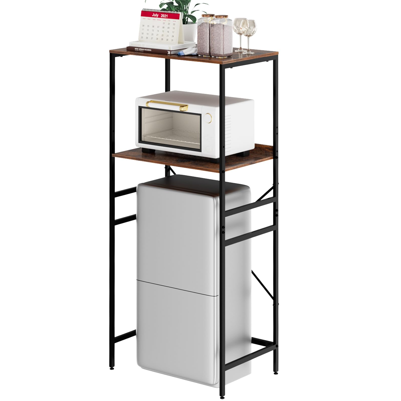 Amazon.com: QieerHior Mini Fridge Shelf Mini Fridge and Microwave Stand ...