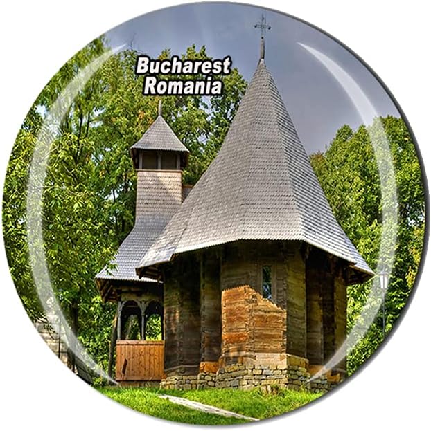 Amazon.com: Bucharest Romania Fridge Magnet Souvenir Gift Crystal ...