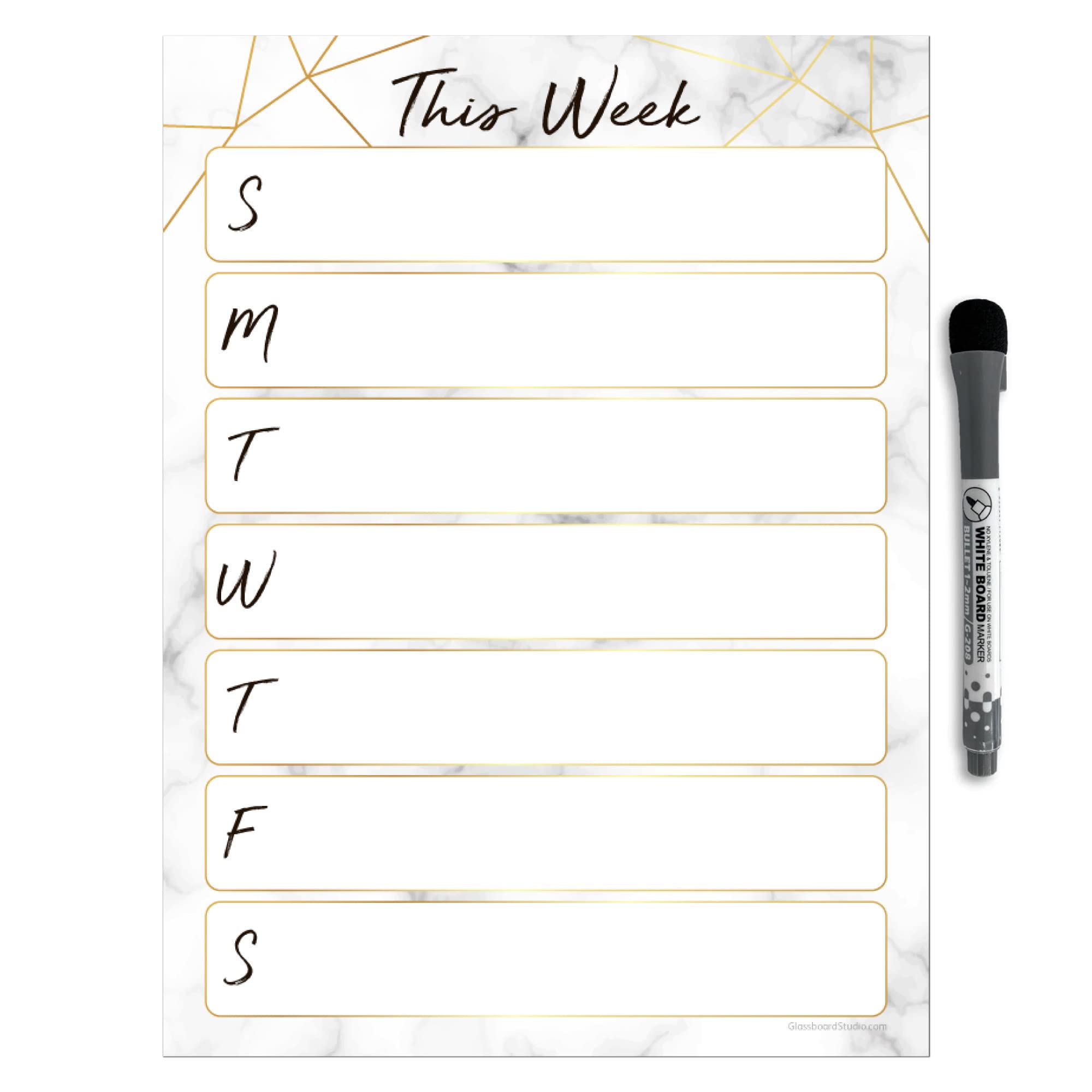 Amazon.com : Dry Erase Weekly Calendar Planner Sticker Decal ...