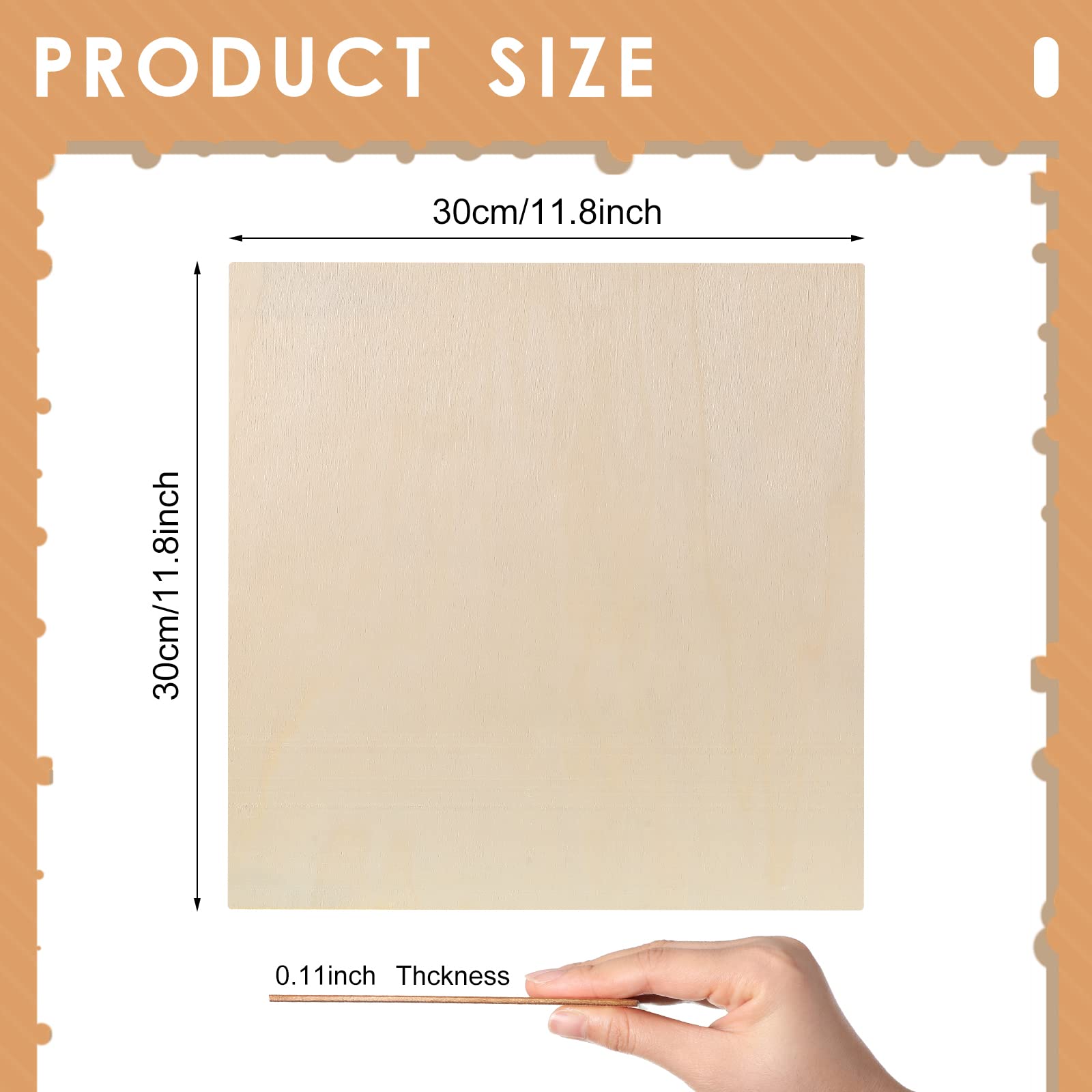 24 Pcs 1/8 Inch Balsa Wood Sheets for Crafts 3 mm Thick Craft Wood ...