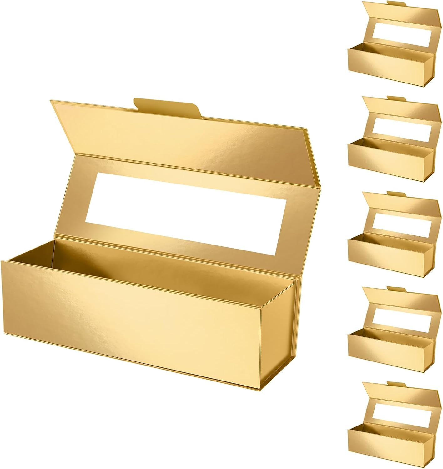 Amazon.com: PACKQUEEN 6 Wine Gift Boxes with Window, 13.5x4.5x4 Inches ...
