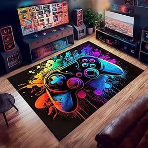 Amazon.com: Video Game Rug - Gaming Carpet for Esports Room, Boys ...