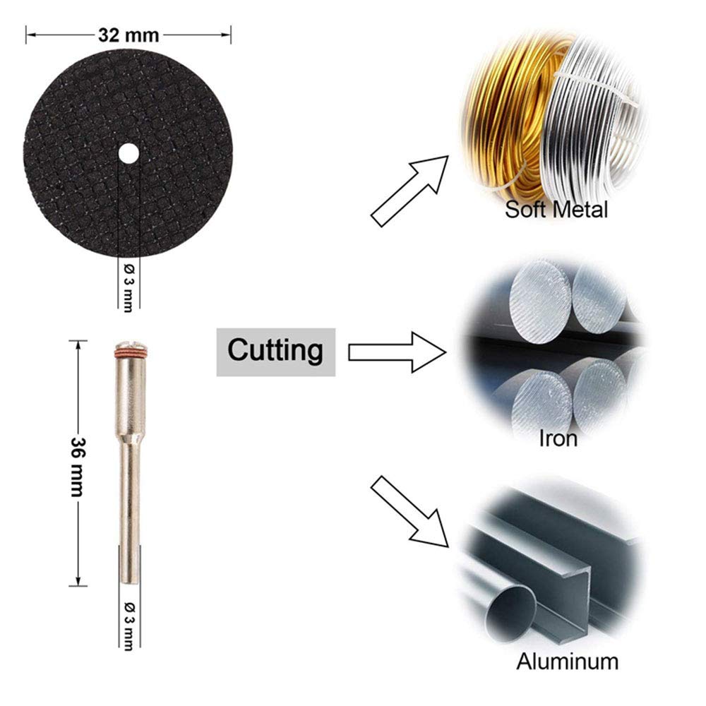 Rotary Cutting Wheels BE-TOOL Rotary Cut-Off Wheel Kit - 60PC Multi ...