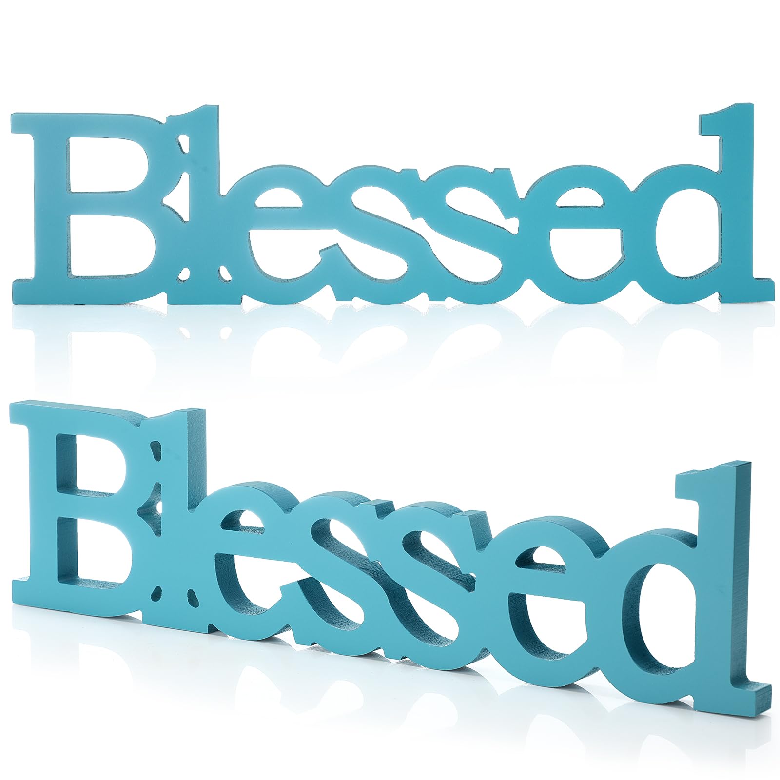Snapklik.com : Blulu Blessed Letter Table Sign Blessed Standing Letter ...