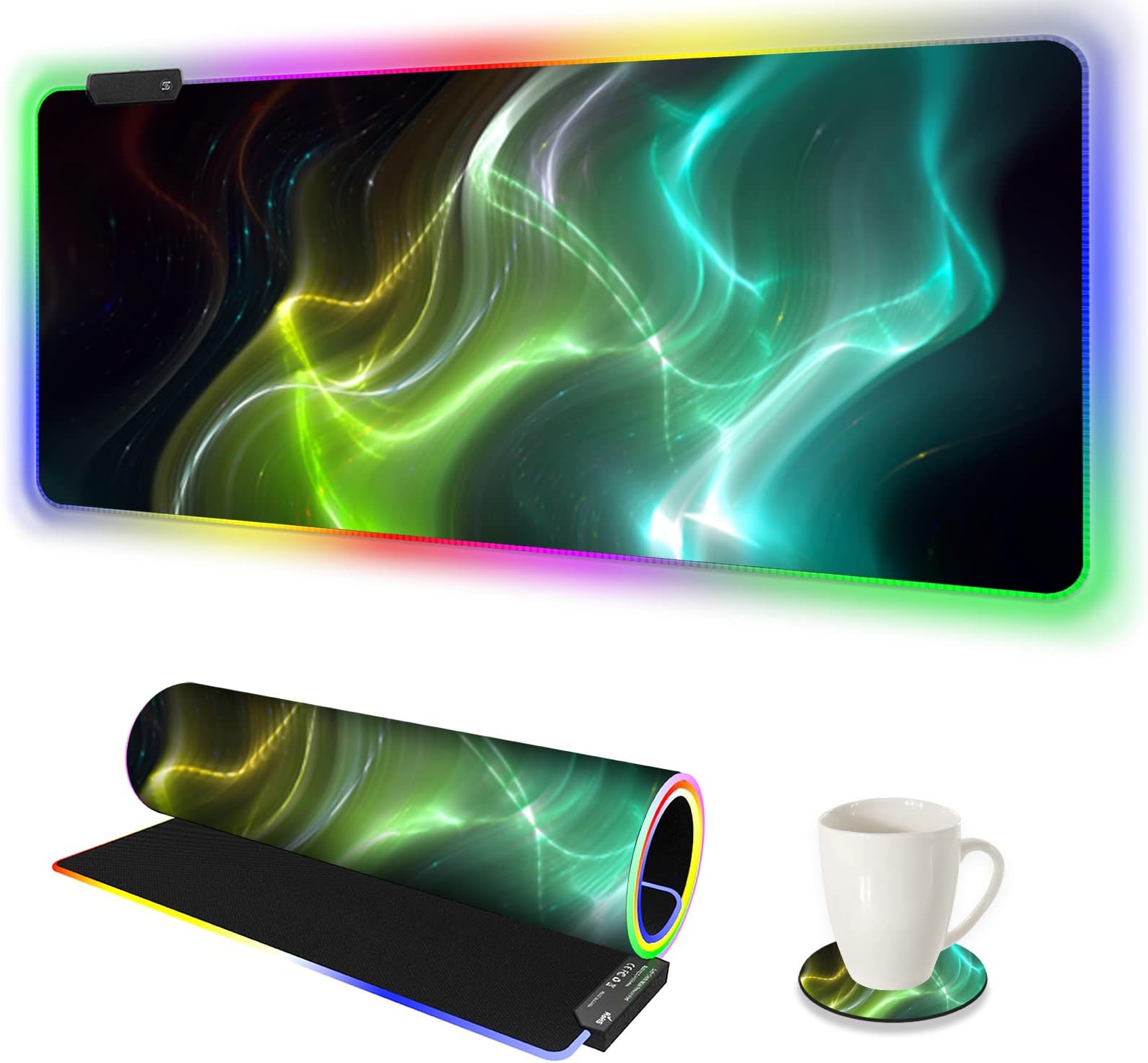 Amazon.com: Large RGB Gaming Mouse Pad Oversized Glowing Led Extended ...