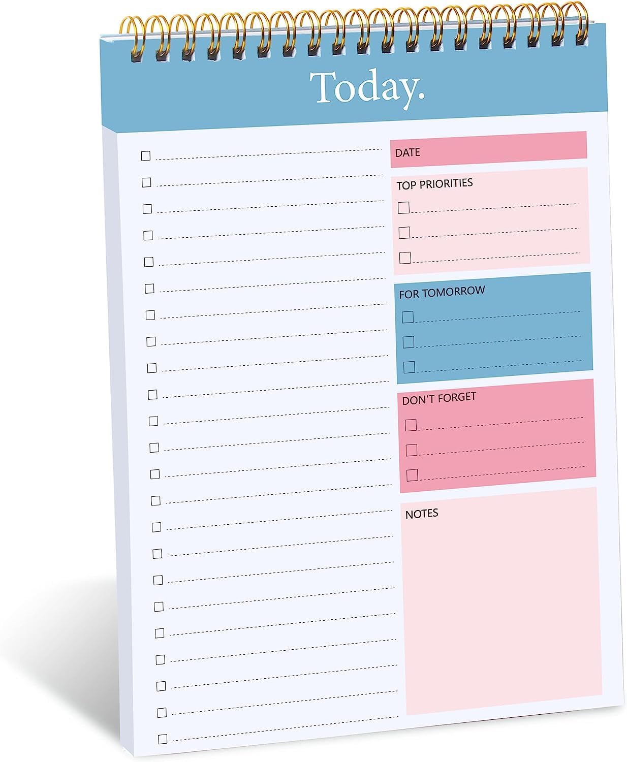 KITOME Daily Planner, To Do List Notepad with 50 Sheets, Task Planner ...