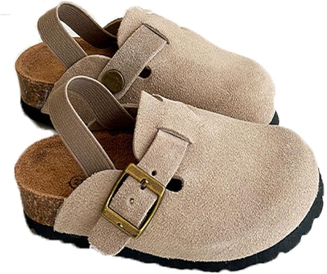 Amazon.com | Kids Suede Clogs Toddler Clogs Boys Girls Sandals Cork ...