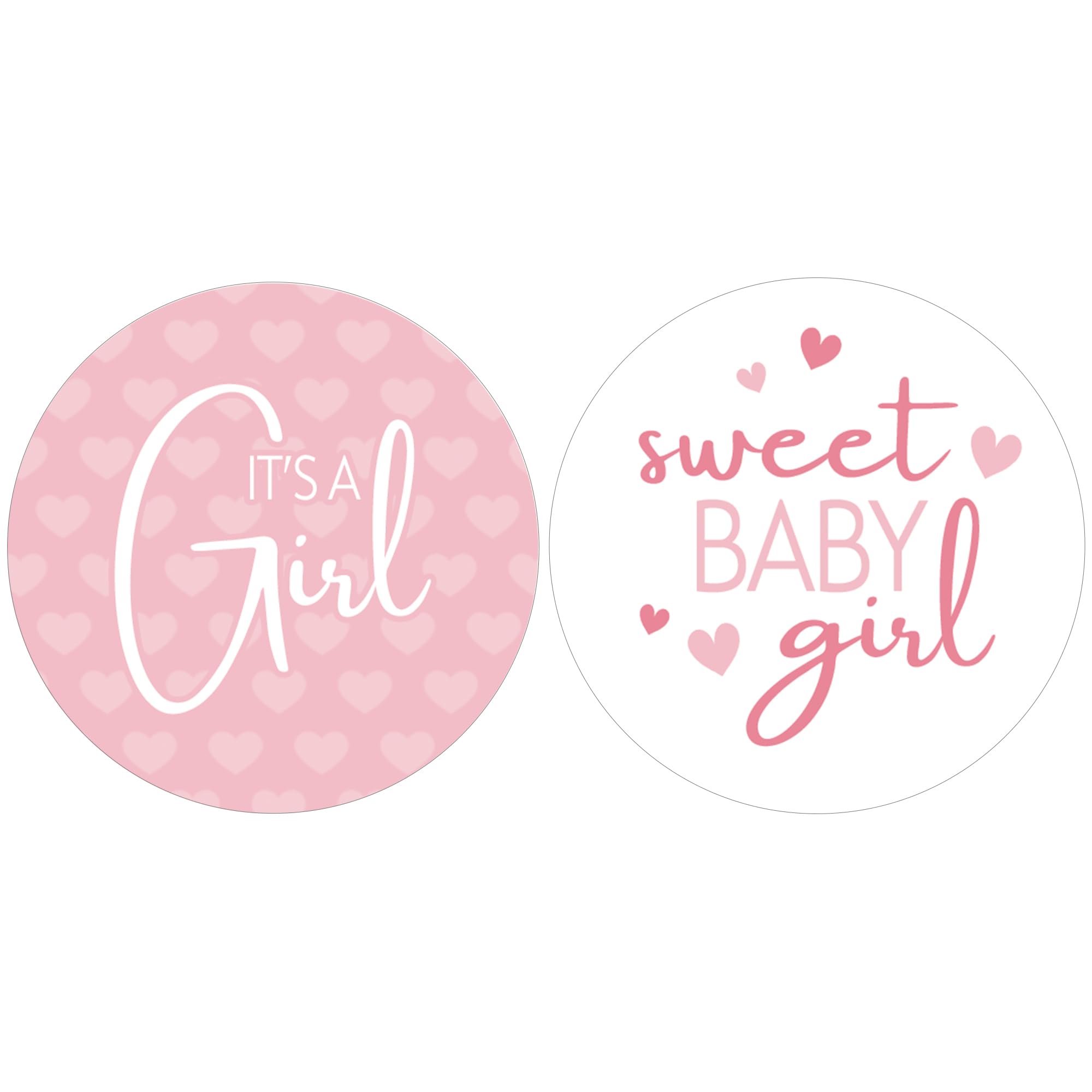 Amazon.com: Pink It’s a Girl Baby Shower Stickers, Sweet Baby Girl Baby ...