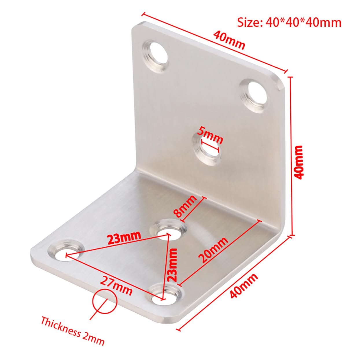 Snapklik.com : Hyever Stainless Steel L Brackets Fastener Corner Braces