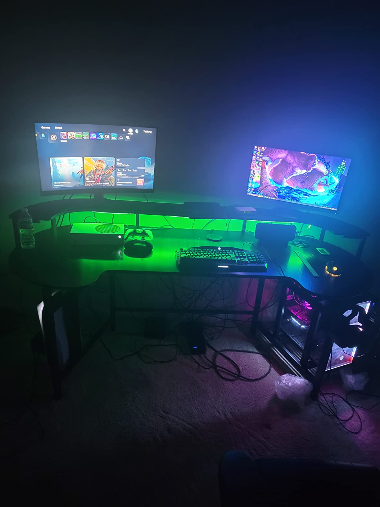 $30/mo - Finance Tribesigns 75 Inch Gaming Desk with Monitor Shelf ...