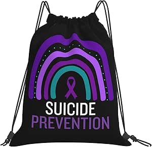 Amazon.com | SDERDZSE Suicide Prevention Awareness Drawstring Backpack ...