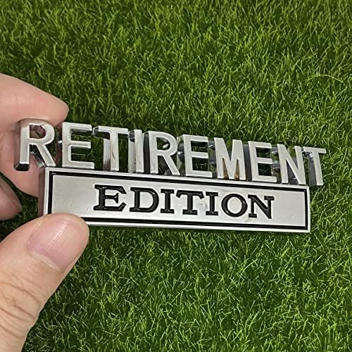 Amazon.com: HOOXEE 2 Pack Retirement Edition Emblem 3D Badge Chrome Car ...