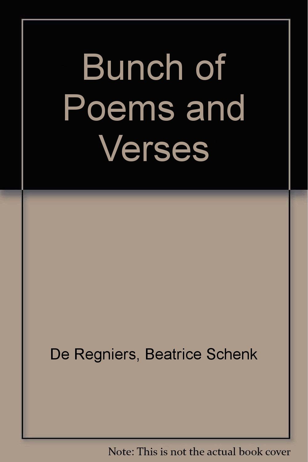 Amazon | Bunch of Poems and Verses | De Regniers, Beatrice Schenk ...