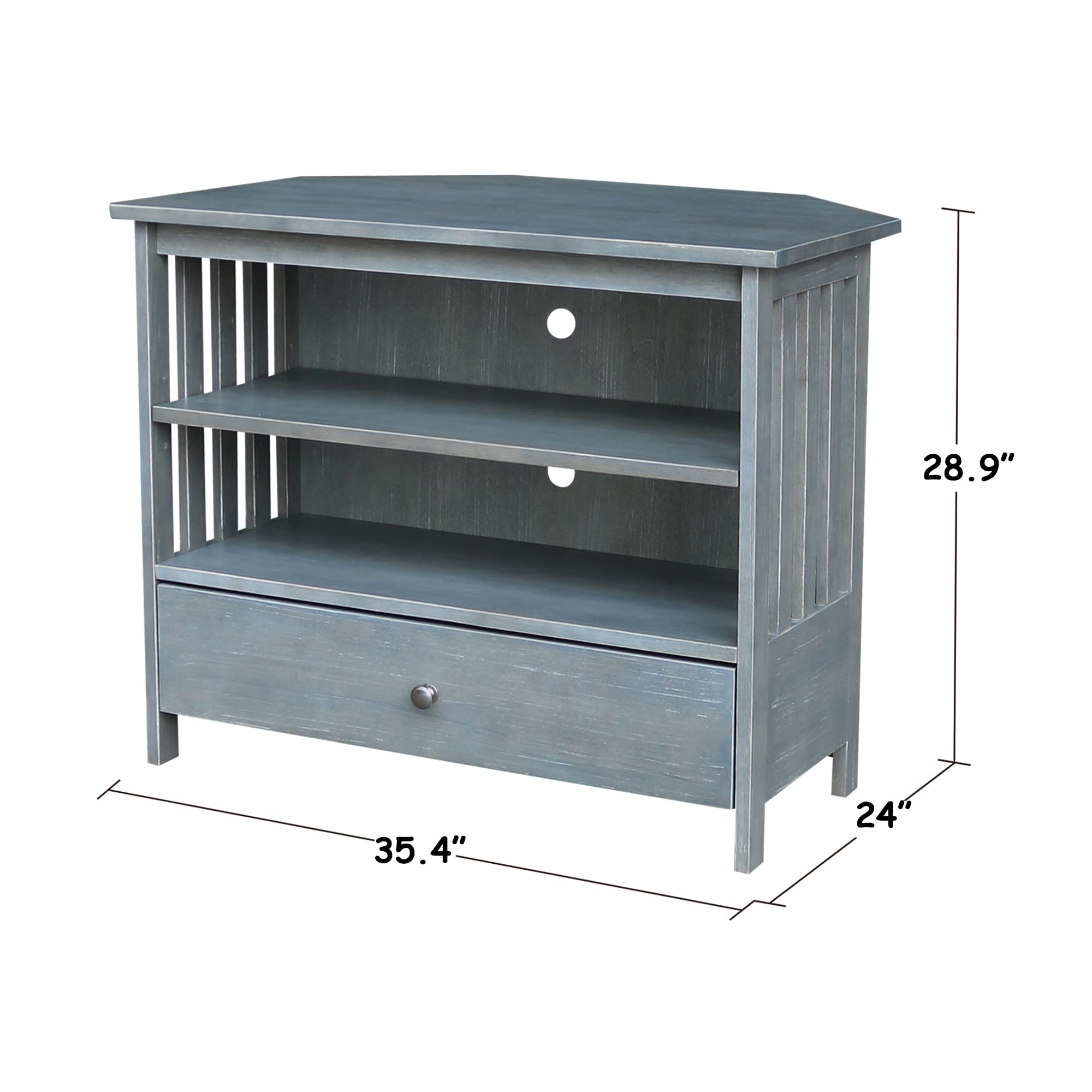 Mission Style Corner Tv Stand