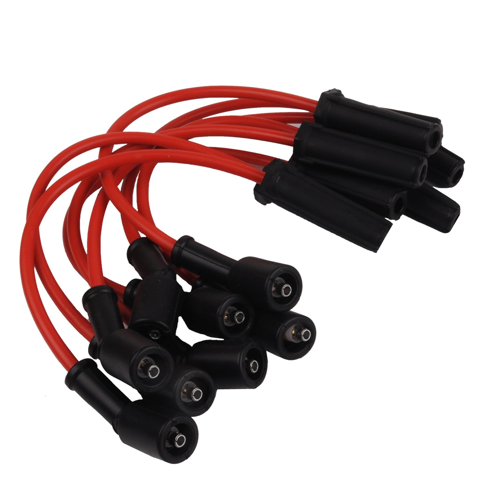Amazon.com: MAIYUEHUI 9748HH Spark Plug Wire Red 8.0mm Compatible with ...