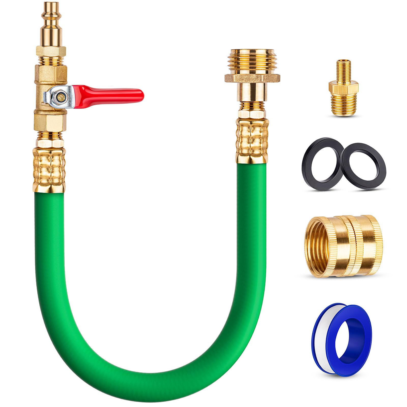 Amazon.com: EVOULTES Brass RV Winterizing Kit with Schrader Valve Blow ...