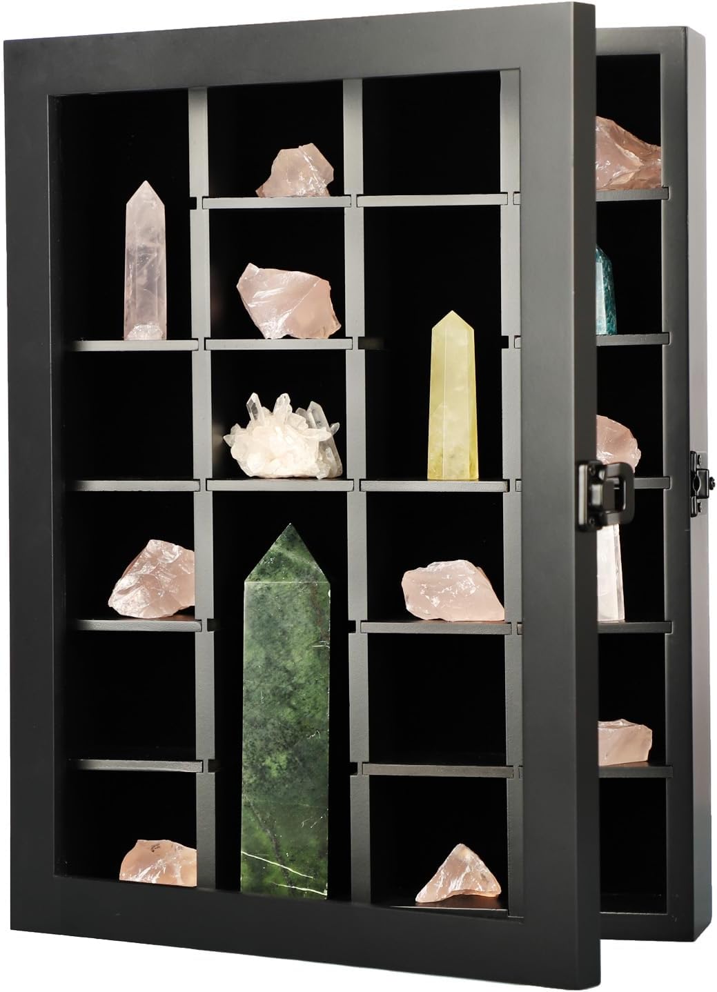 Amazon.com - GMFrames Rock Display Case Wood Crystal Collection Box ...