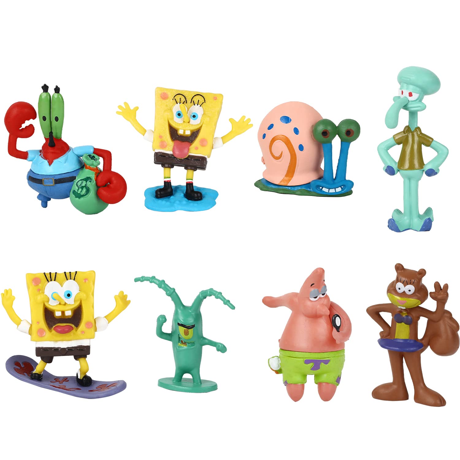 Set Of 8 Actions Figure Set Sponge Of Bob Ft | Desertcart GB